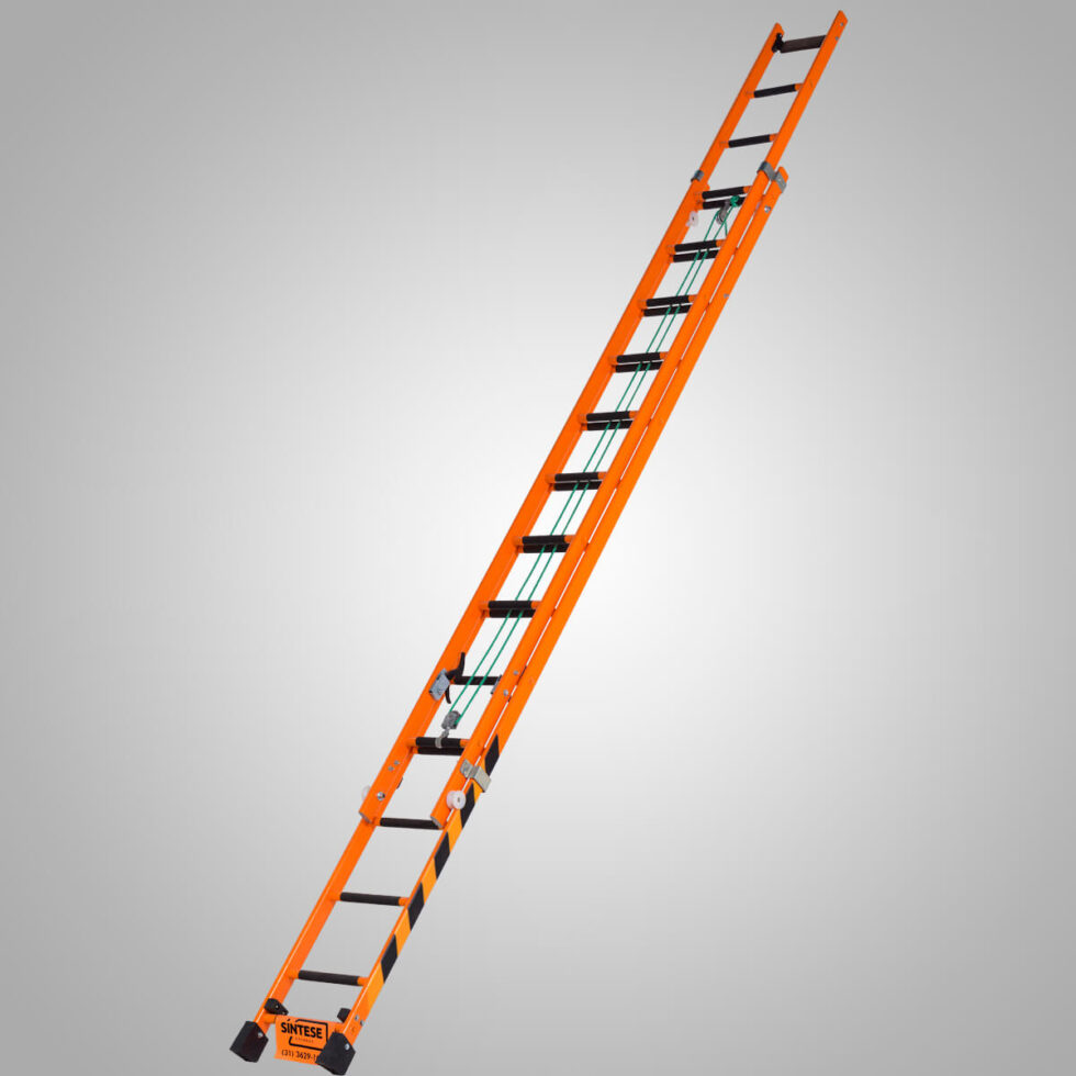 Escada Extensível com Degrau de Fibra - Síntese Escadas